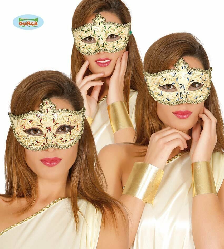 Venetian Gold & Ivory Mask - "Once Upon A Time" - Party Shop Malta