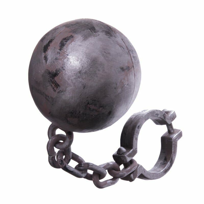 Chain With Ball - 59x18x18cm - "Once Upon A Time" - Party Shop Malta