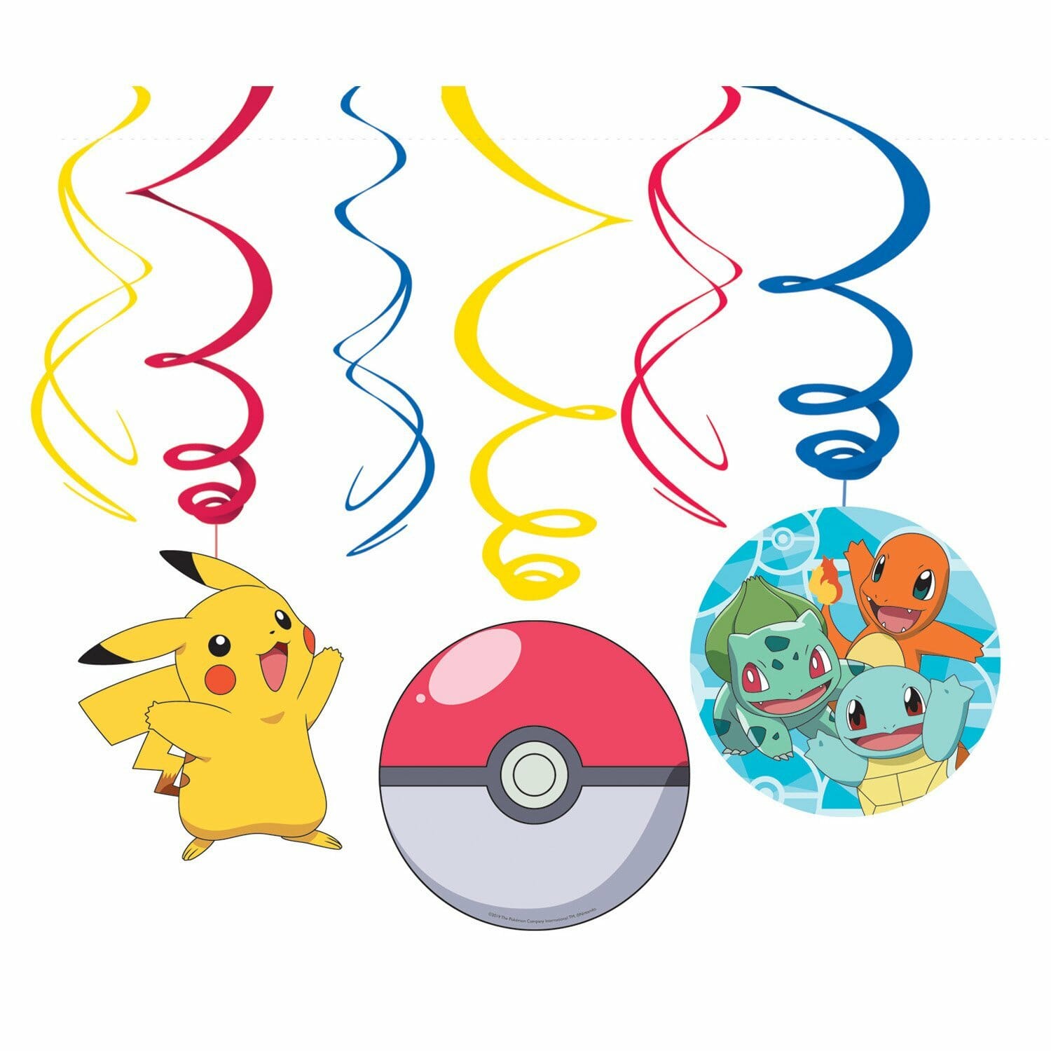 Pokemon Hanging Swirl Decorations - 6pk - "Once Upon A Time" - Party ...