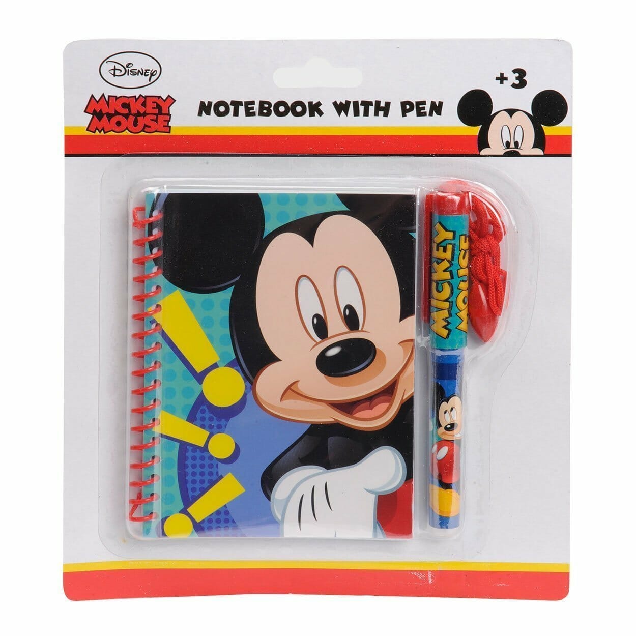 Mickey Mouse Clubhouse Spiral Notebook with Pen - 10cm x 13cm - "Once ...