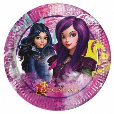 Descendants Paper Plates 23cm - 8pk - "Once Upon A Time" - Party Shop Malta