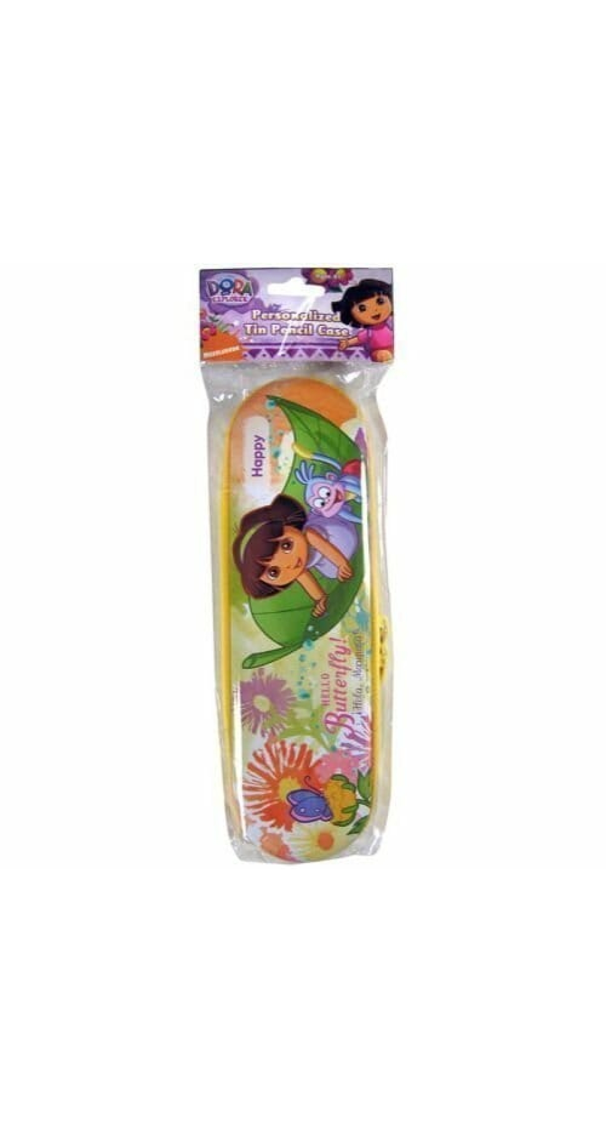 Dora the Explorer Tin Pencil Case with Zipper - 20cm x 6cm - "Once Upon ...
