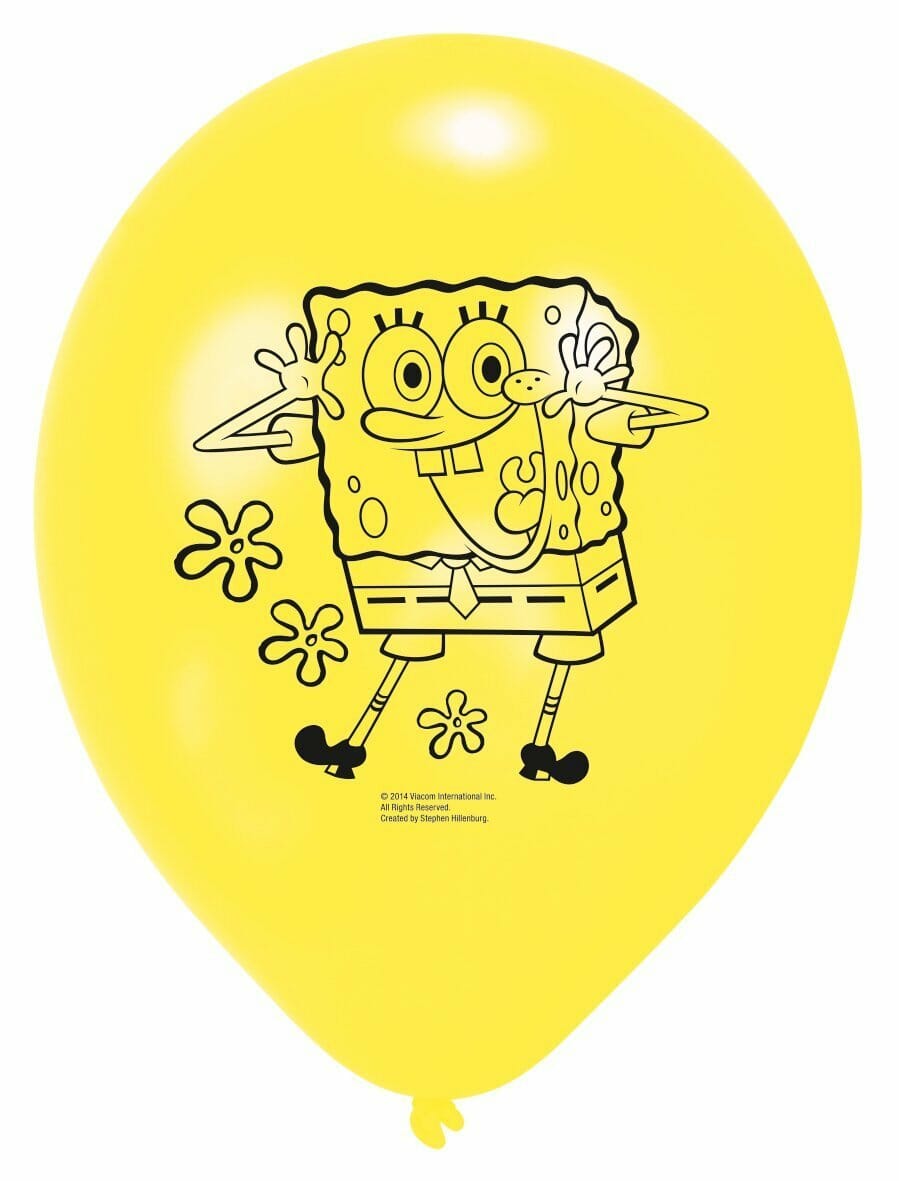 SpongeBob Balloons 9" Latex - 6pk - "Once Upon A Time" - Party Shop Malta