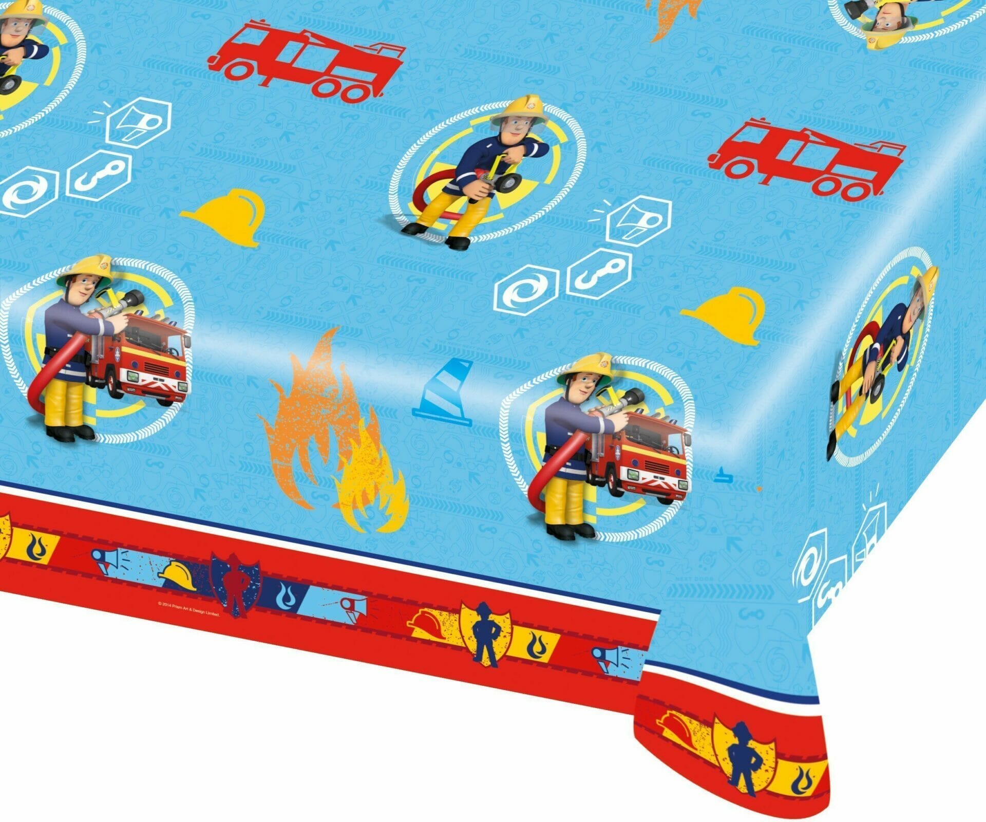 Fireman Sam Plastic Tablecover - 1.80cm x 1.20cm - "Once Upon A Time ...