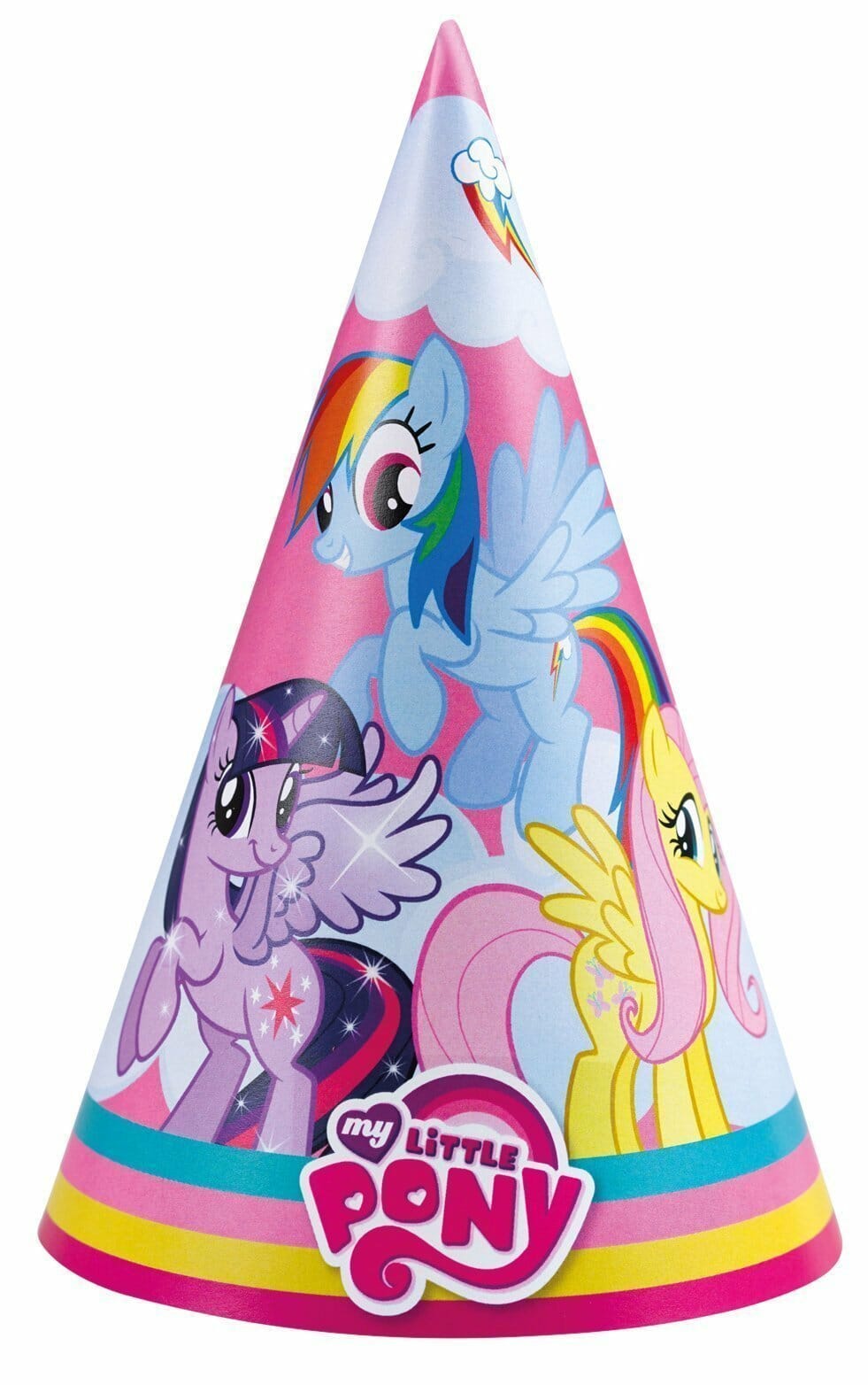 My Little Pony Rainbow Paper Party Hats - 8pk - "Once Upon A Time ...