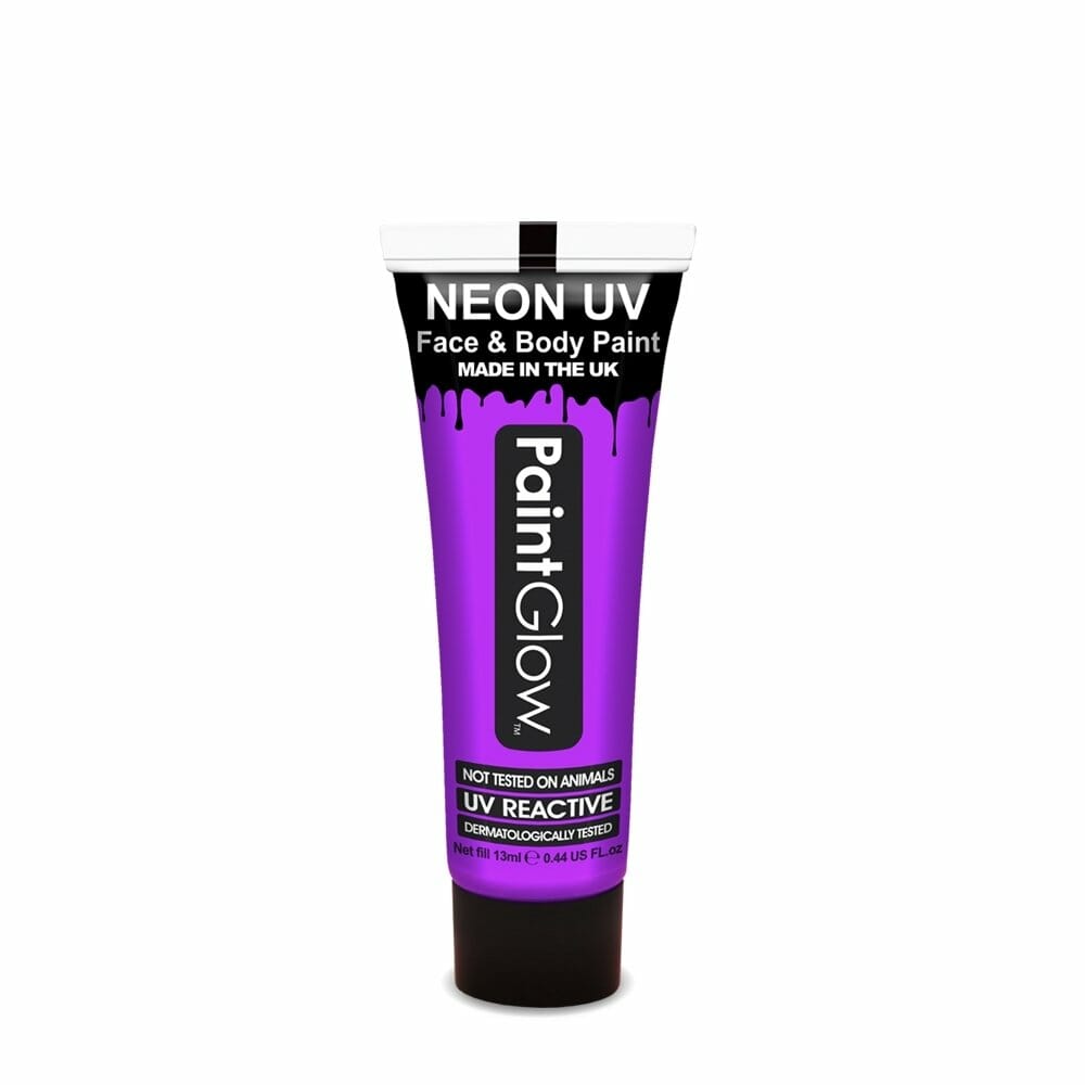 Neon UV Face & Body Paint Water Based (12ml) - UV Purple (PRO) - "Once Upon A Time" - Party Shop ...