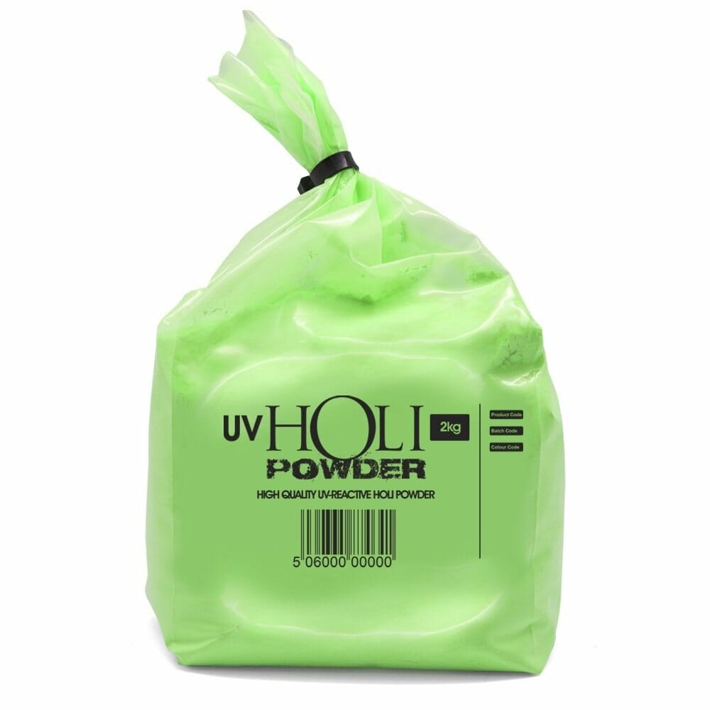 Neon UV HOLI Powder (2.2kg) - Green - "Once Upon A Time" - Party Shop Malta
