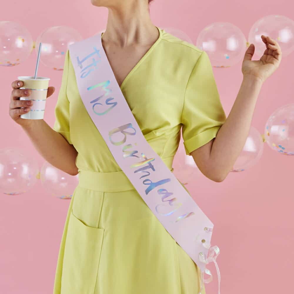 Pastel Pink Its My Birthday Sash | Once Upon A Time - Party Shop Malta