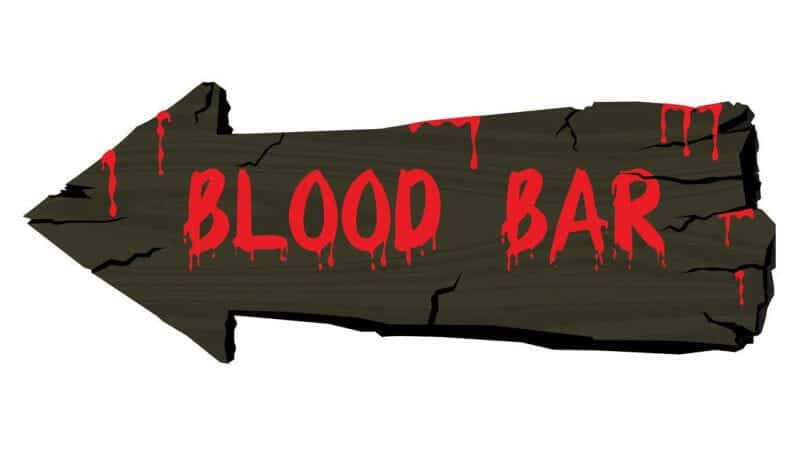 Wall Decoration Blood Bar Sign - 50cm | Once Upon A Time - Party Shop Malta