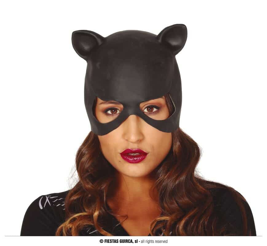 Cat Woman Latex Mask - Adult One Size | Once Upon A Time - Party Shop Malta
