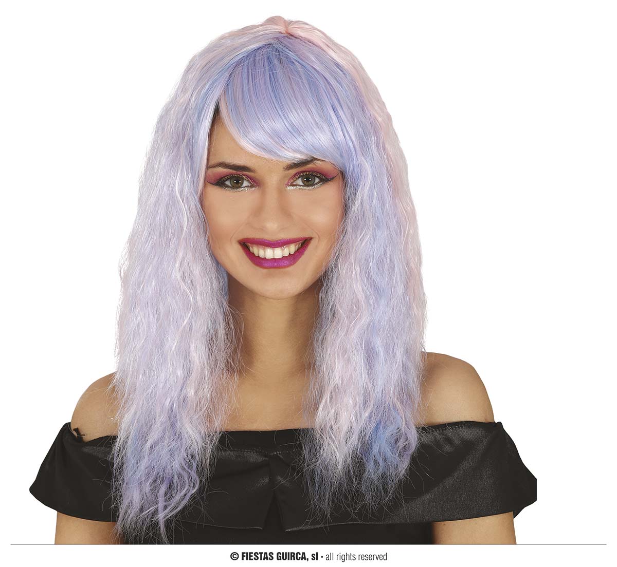 Lilac & Pink Medium Length Wig | Once Upon A Time - Party Shop Malta