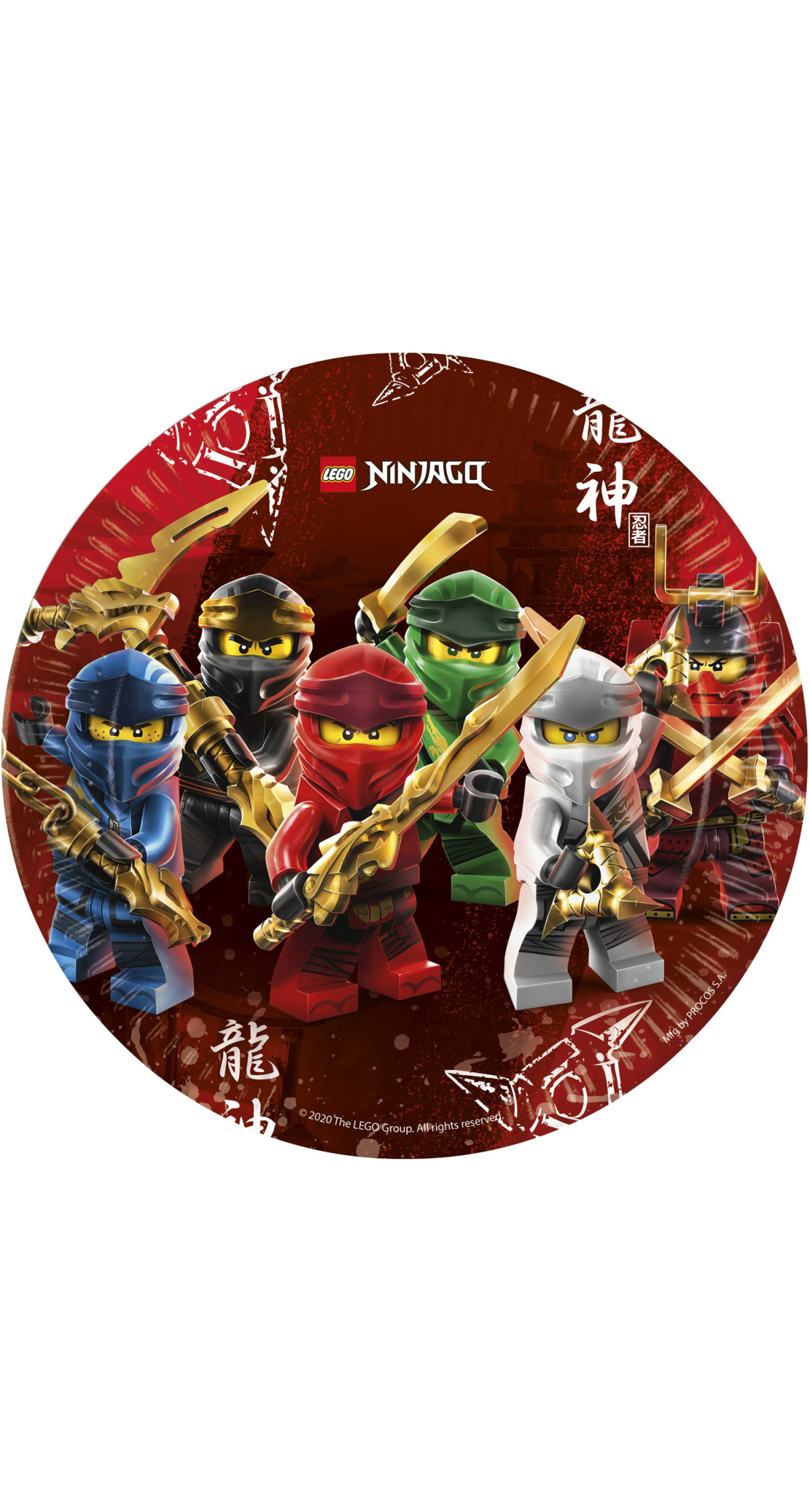Lego Ninjago FSC Paper Plates Large 23cm - 8pk | Once Upon A Time ...