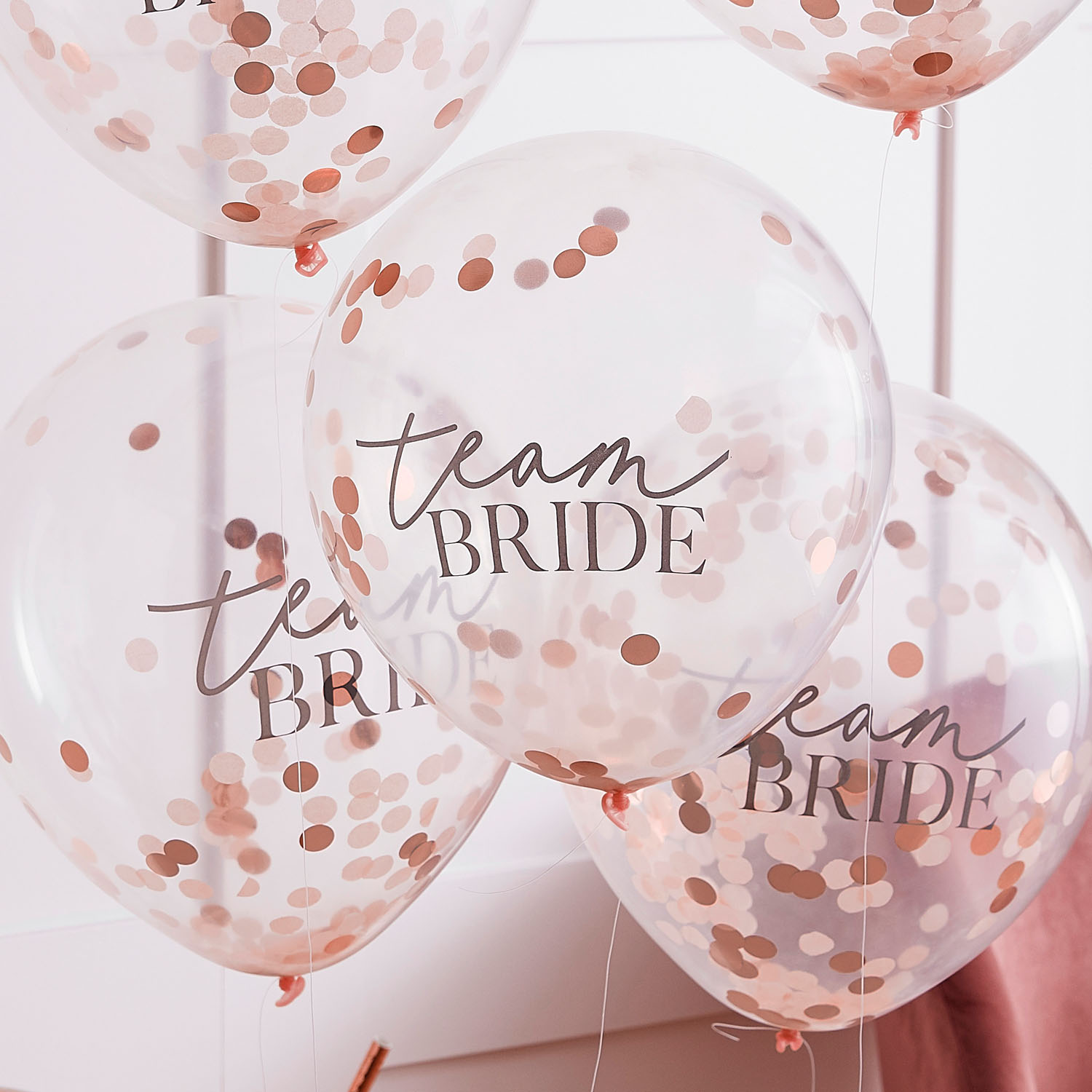 Confetti Filled Team Bride Hen Party 12" Latex Balloons - 5pk | Once ...