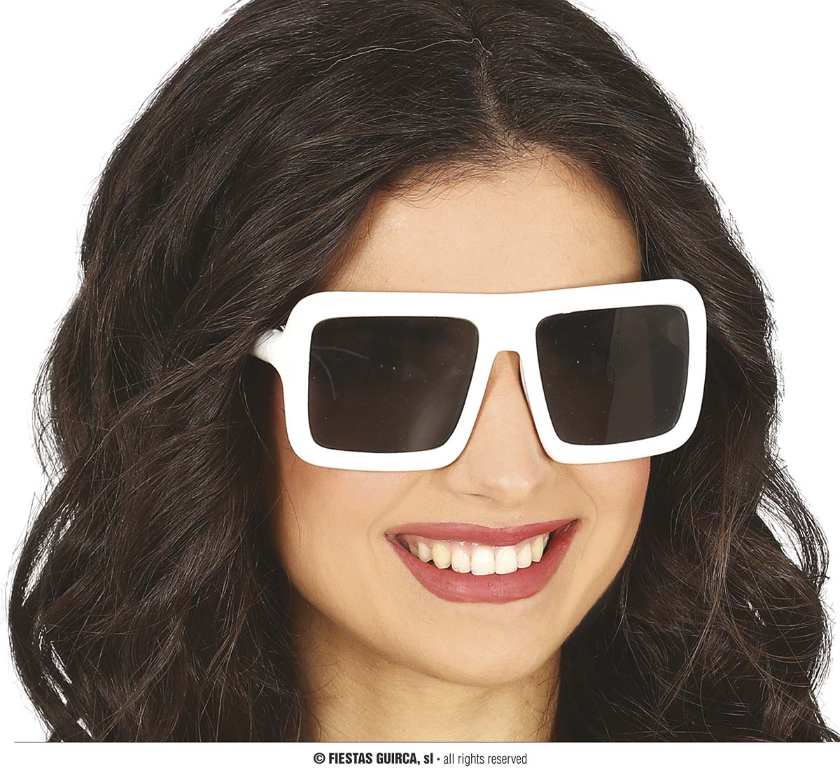 Square White Funky Glasses | Once Upon A Time - Party Shop Malta