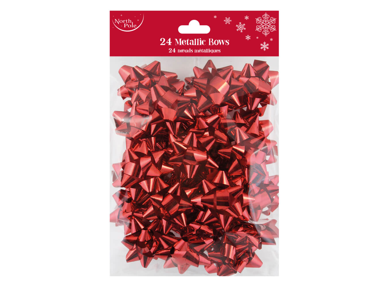 Red Metallic Bows – 24pcs | Once Upon A Time - Party Shop Malta