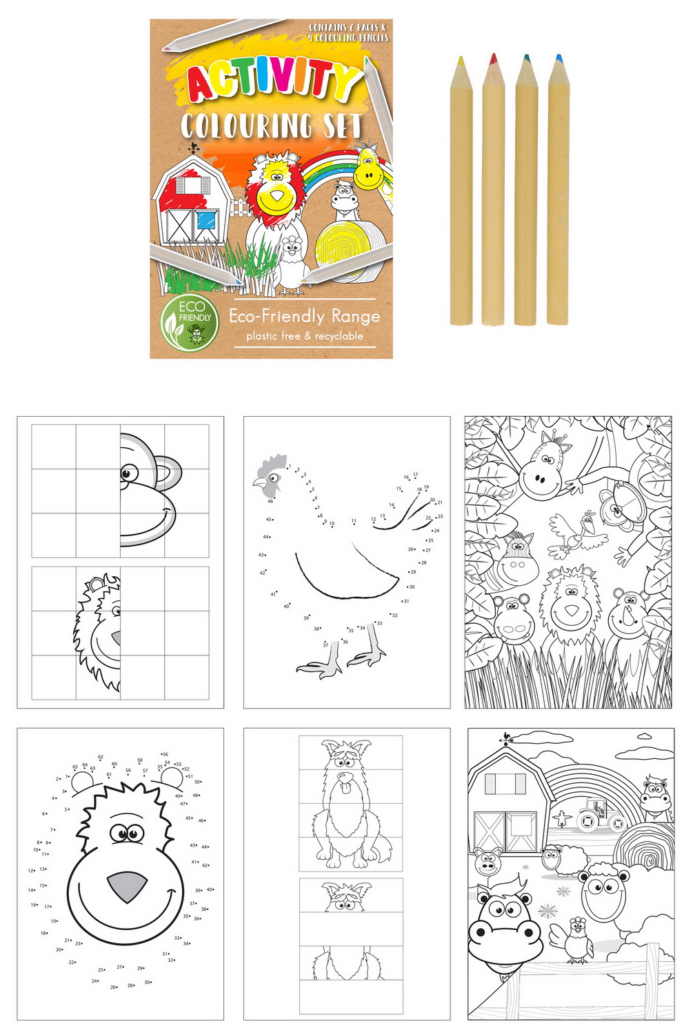 Mini Party Favor Colouring Set Activity Fun (14cm x 10cm) | Once Upon A ...